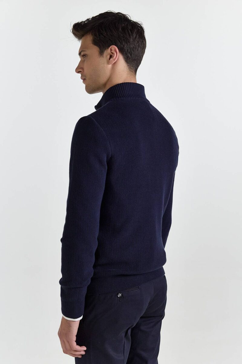 NAPOLEONE ΜΠΛΟΥΖΑ ΜΕ ΡΟΜΒΟΥΣ LUPO ZIP - BLUE